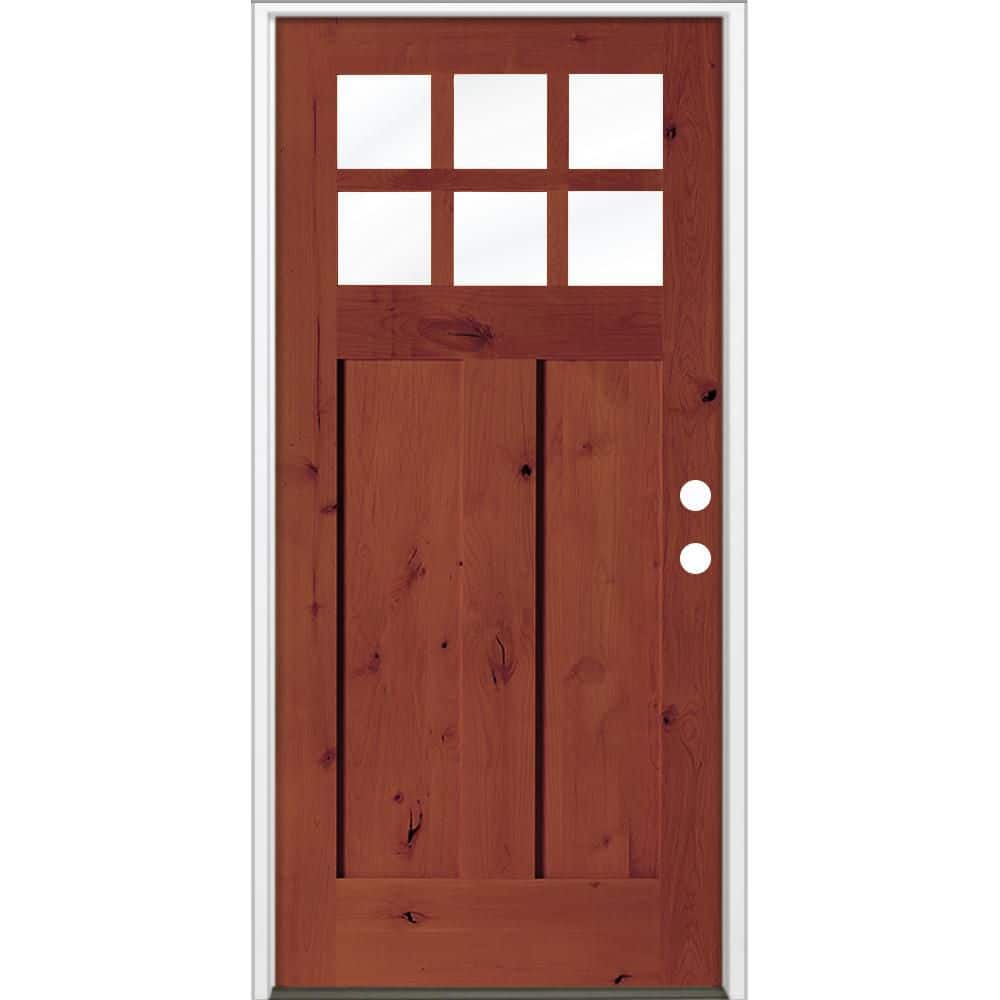 Reviews for Krosswood Doors 32 in. x 80 in. Craftsman Knotty Alder Left ...