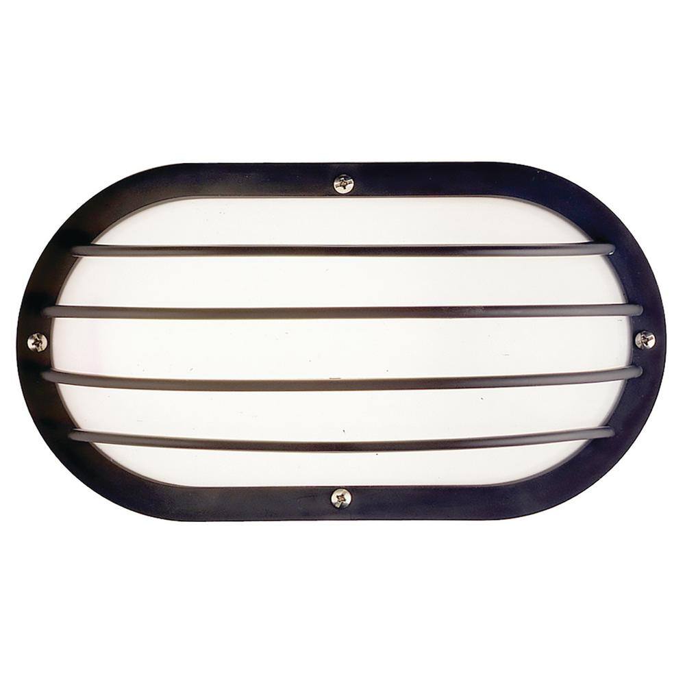 LiteCo Black Eurostyle LED Outdoor Wall Mount Medium Bulkhead Fixture ...