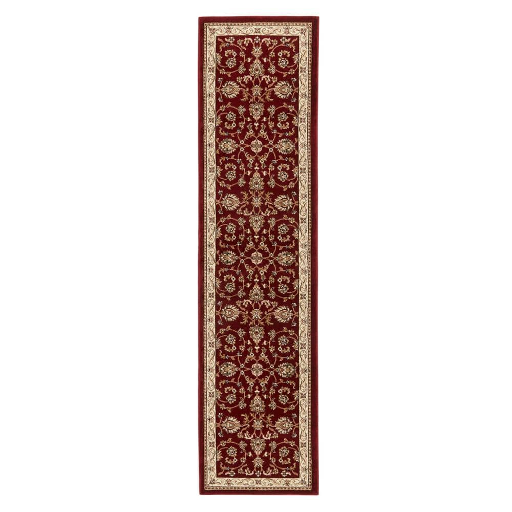Home Dynamix Bazaar Scarlet Red/Ivory 2 ft. x 7 ft. Medallion Runner ...