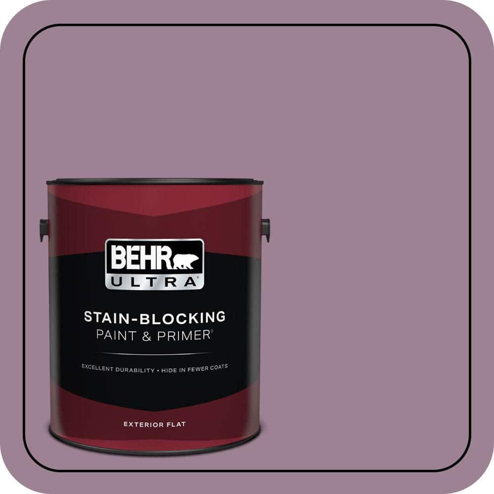 BEHR ULTRA 1 gal. #S110-5 Garden Plum Flat Exterior Paint & Primer ...