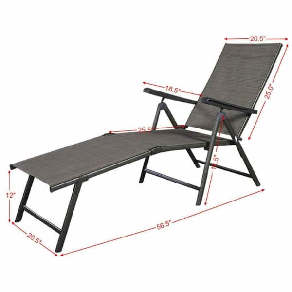 Kadehome Steel Outdoor Lounge Chair in Tan (Set of 2) KA Kadehome Steel Outdoor Lounge Chair in Tan (Set of 2) KA