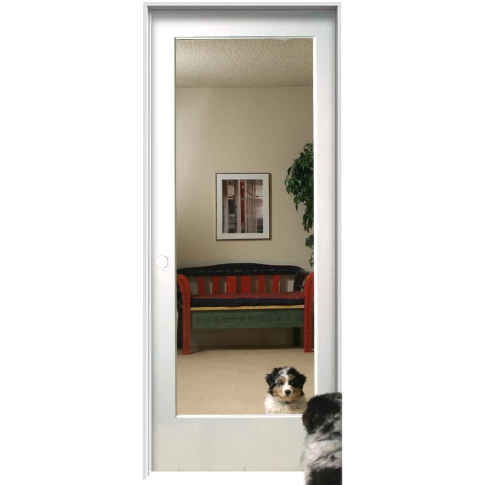 MMI DOOR Reflections 28 in. x 80 in. Right Hand Full Lite Mirrored ...