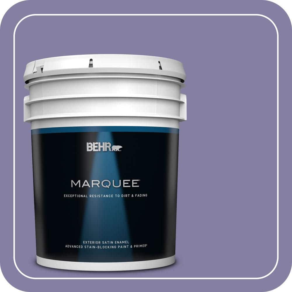 BEHR MARQUEE 5 gal. #640D-6 Chinese Violet Satin Enamel Exterior Paint ...