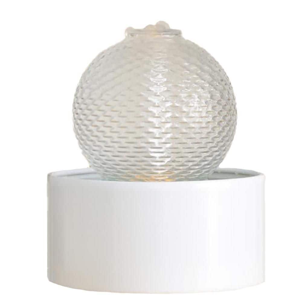 Afoxsos 9.5 in. Electric Ceramic Tabletop Fountain with Modern Design ...