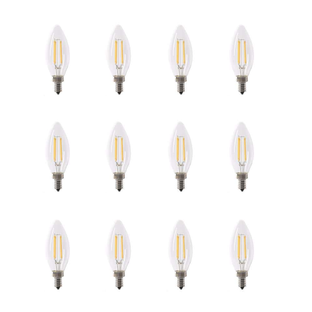 Feit Electric 75-Watt Equivalent B10 E12 Candelabra Dimmable Filament ...