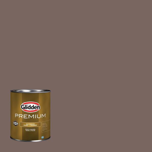 Glidden Premium 1-qt. PPG1017-6 Bold Brandy Flat Exterior Latex Paint ...