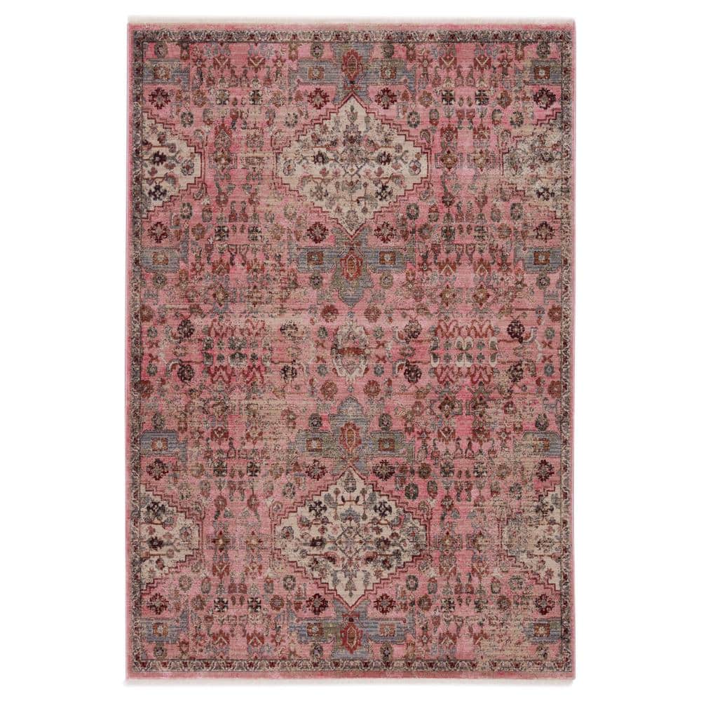 Jaipur Living Kerta Pink/Beige 5 ft. x 8 ft. Medallion Area Rug ...