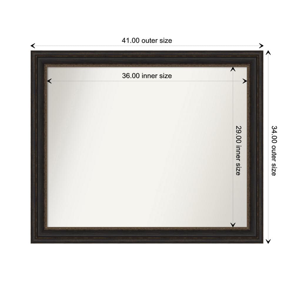 Amanti Art Accent Bronze 41 in. x 34 in. Custom Non-Beveled Polystyrene ...