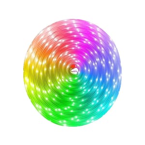 BIBIVIS 100 ft. Hardwired Music Sync Integrated LED RGB IP65 Exterior ...