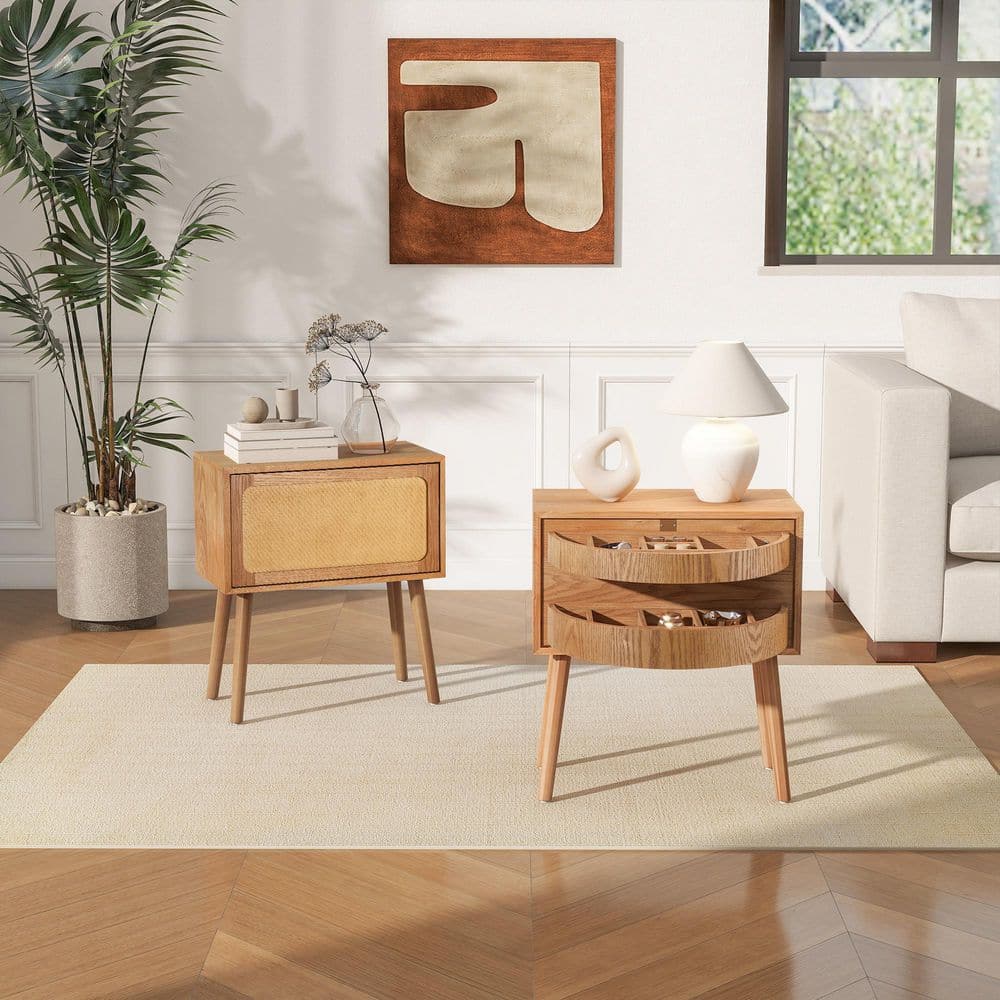 CHRISTOPHER KNIGHT HOME Belvior Modern Rustic Natural Finish 22.3 in. W ...
