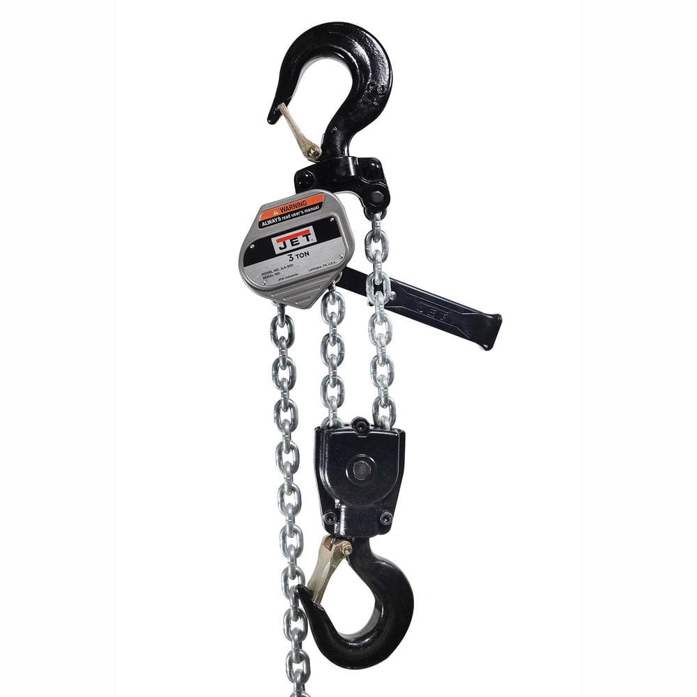 Jet JLA Series Aluminum 3 Ton Compact Lever Hoist 20 ft. Lift JT9 ...