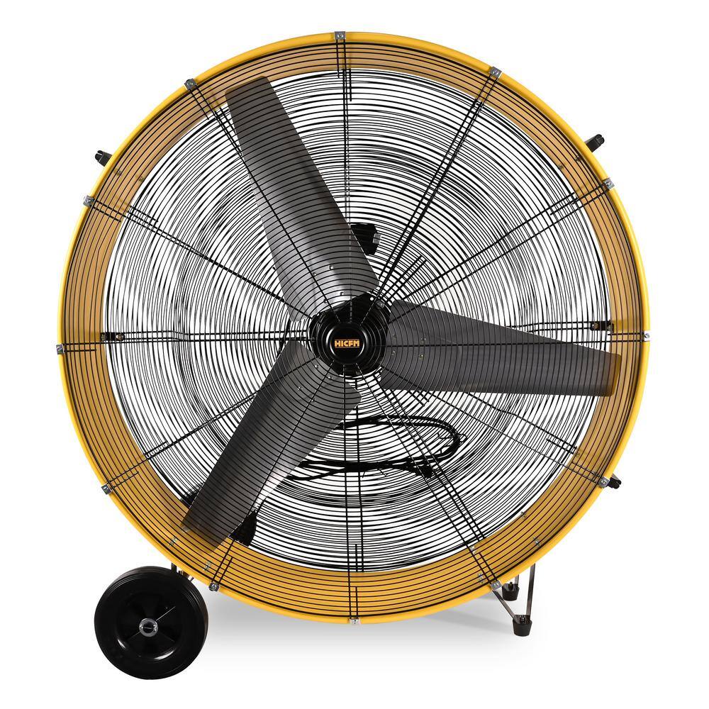 Edendirect 42 in. 2 Speeds Drum Fan in Yellow with Powerful 4/5 HP ...