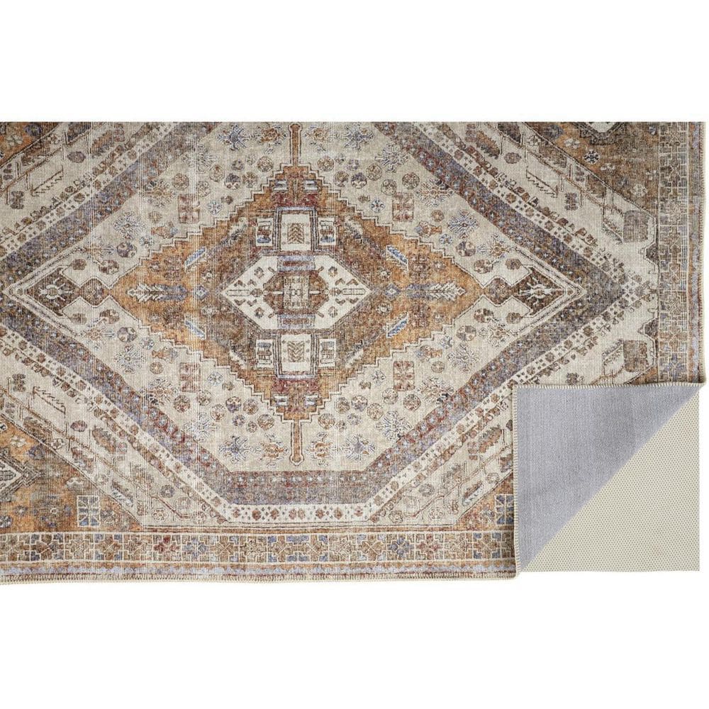 HomeRoots 4 x 6 Brown, Ivory Abstract Area Rug 2000515083 - The Home Depot