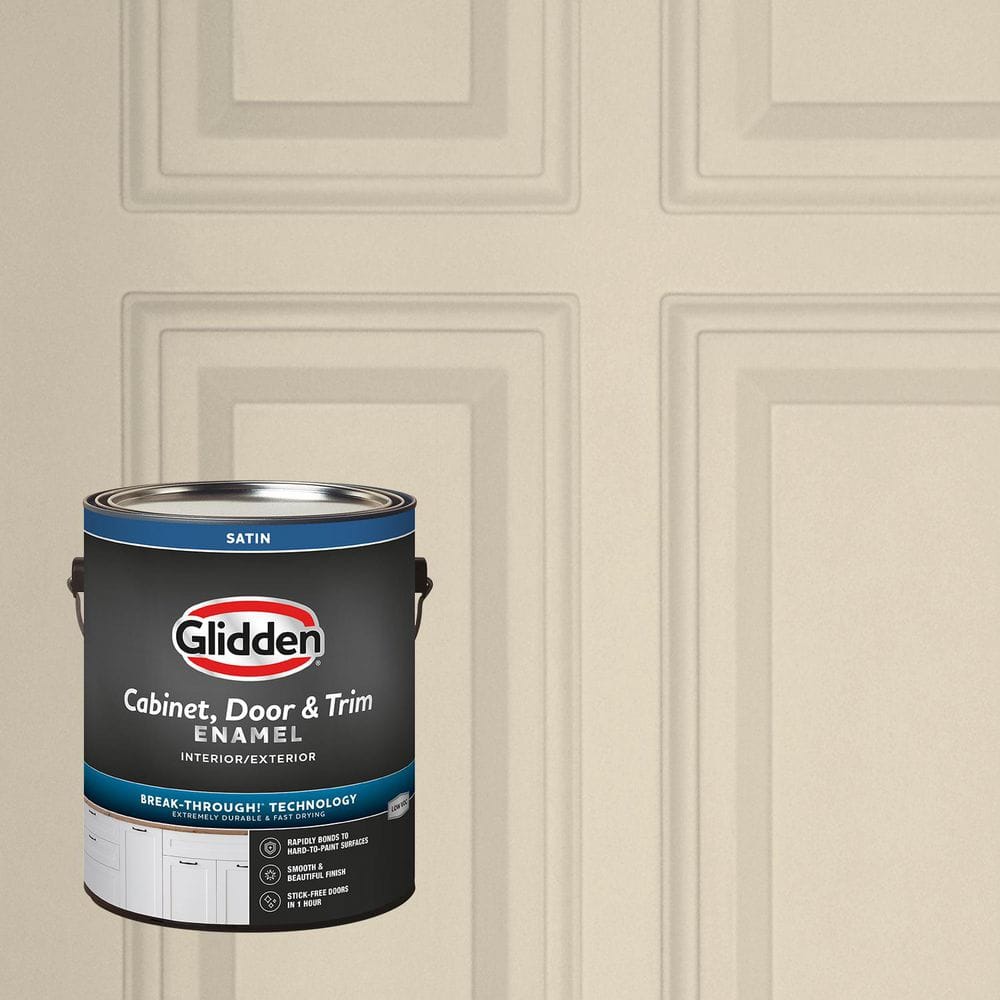 Glidden 1 gal. PPG1097-3 Toasted Almond Satin Door, Trim and Cabinet ...