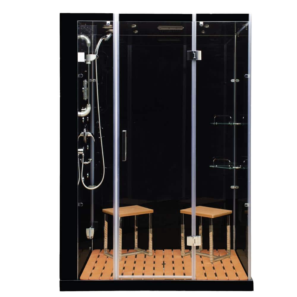 Steam Planet Orion 59 in. x 32 in. x 86 in. Steam Shower Enclosure in ...