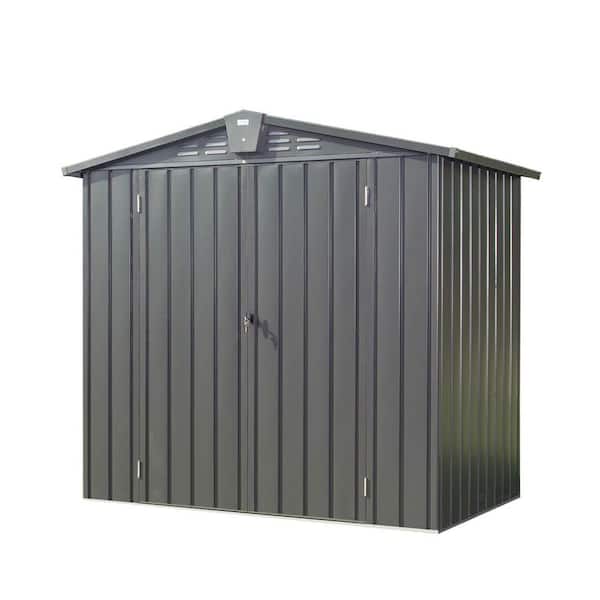 Have a question about Mondawe 8 ft. x 4 ft. Dark Gray Metal Outdoor ...