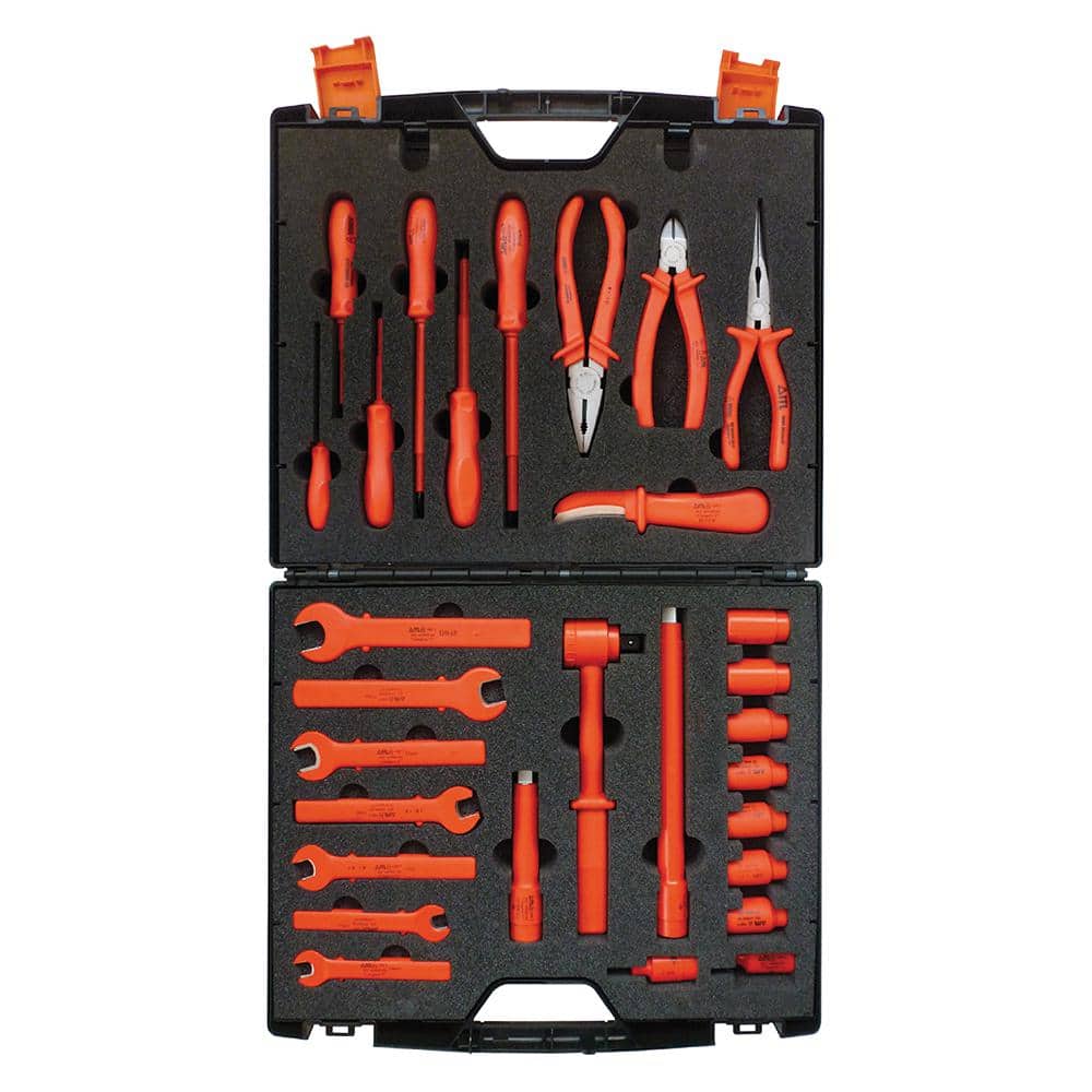 Jameson 1000-Volt Insulated Maintenance Imperial Tool Set (29-Piece) JT ...