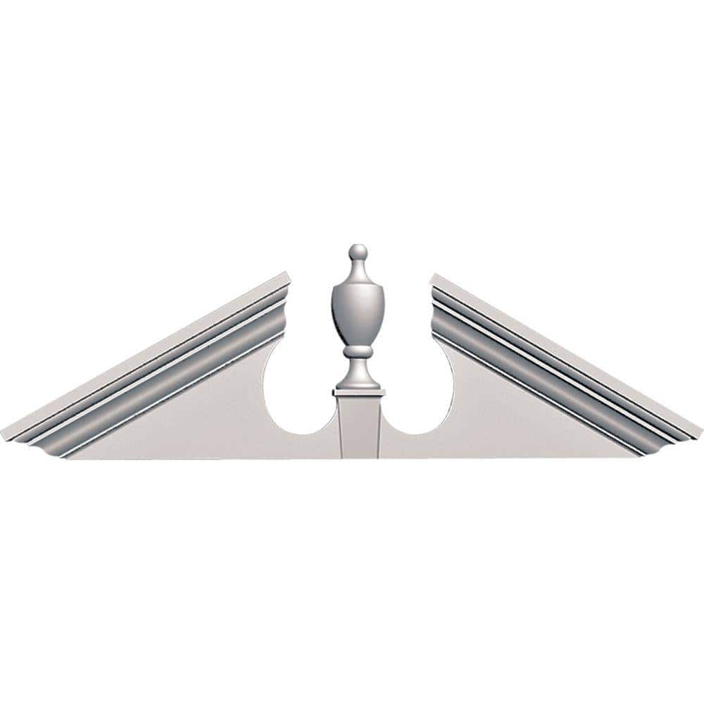 Ekena Millwork 61 in. x 7/8 in. x 20 in. Peaked Urn Pediment ...