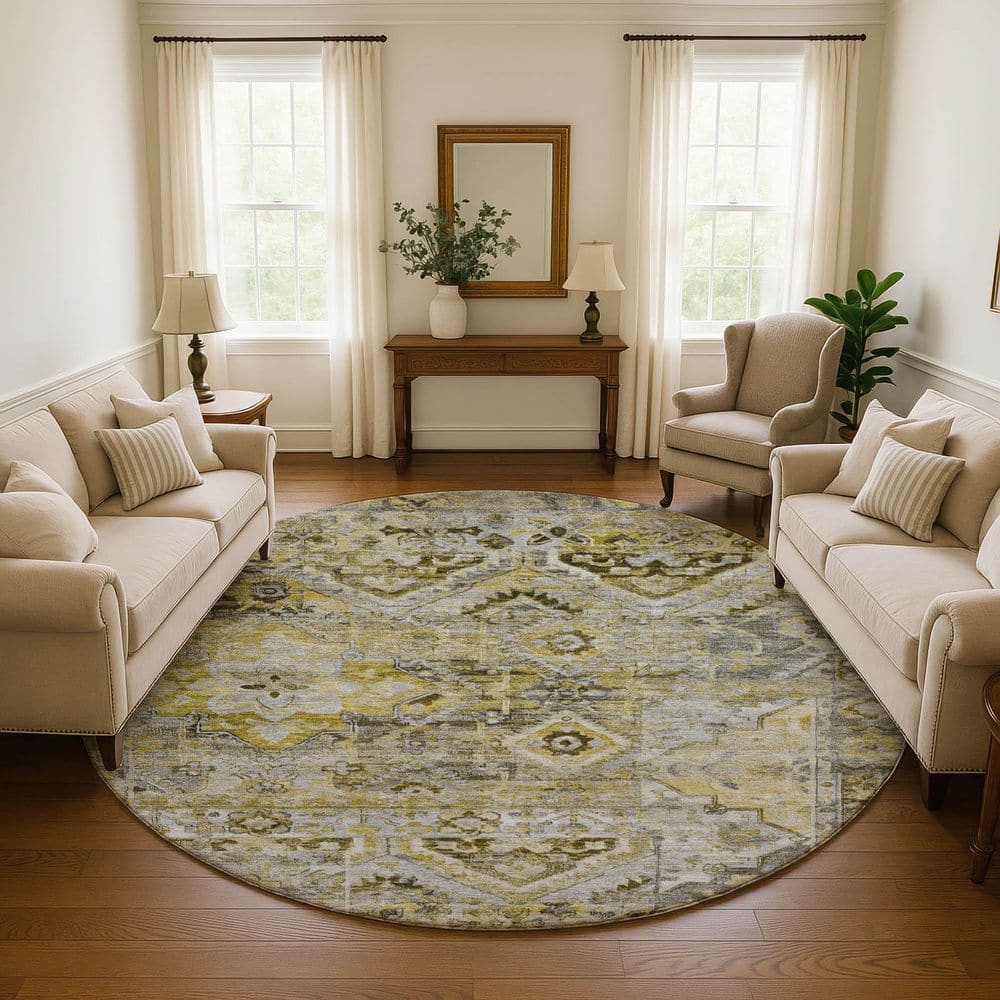 Addison Rugs Mayfield Premium Machine Washable Abstract AMF1664 Pewter ...