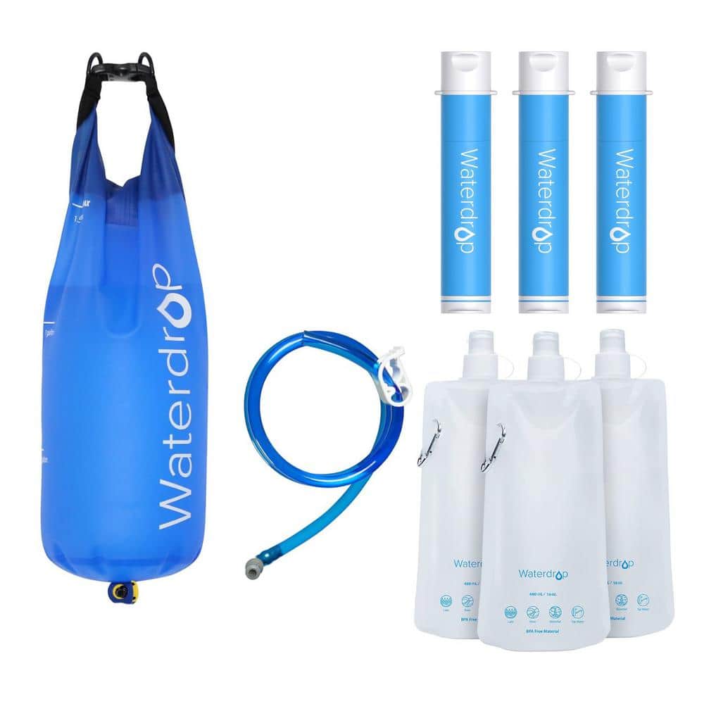 Waterdrop Water Filter, Water Filtration System Survival, 3 Pack, Blue ...