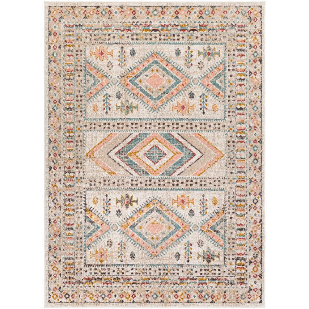 Livabliss Rhian Pale Pink Traditional 9 ft. x 12 ft. Indoor Area Rug ...
