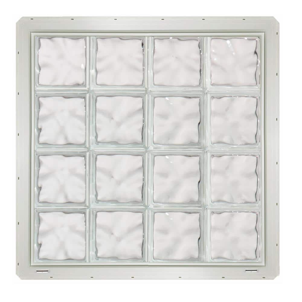 CrystaLok 31.75 in. x 31.75 in. x 3.25 in. Wave Pattern Vinyl Framed ...