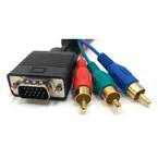 Micro Connectors, Inc 10 ft. SVGA HD15 to 3 RCA High-Resolution Video ...