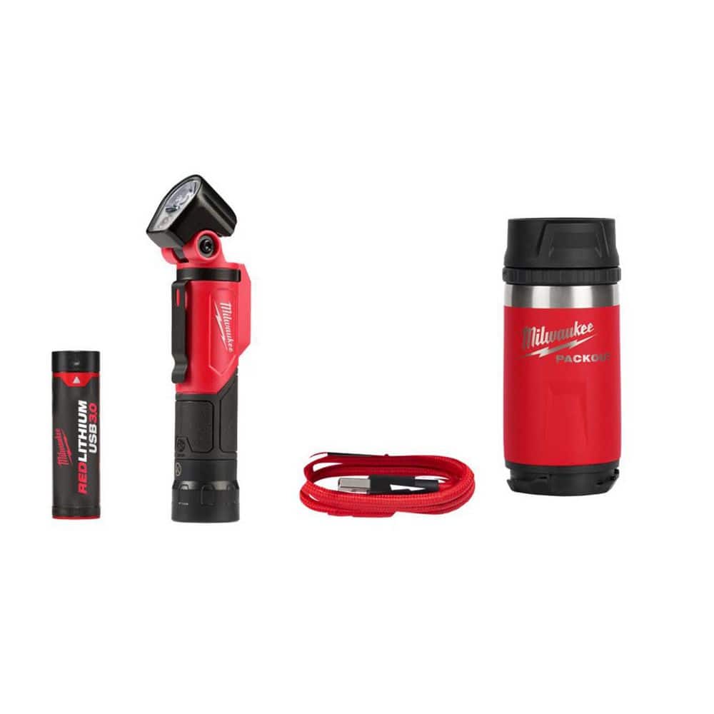 Milwaukee 500 Lumens LED Pivoting REDLITHIUM USB Flashlight with ...