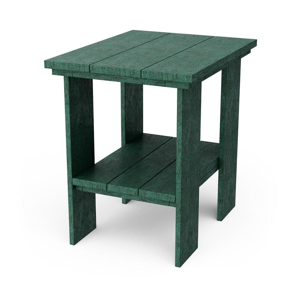 Wildridge Contemporary Turf Green HDPE Plastic Outdoor Side Table LCC ...