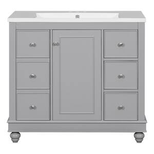 JimsMaison 36 in. W x 18 in. D x 34 in. H Single Sink Freestanding Bath ...