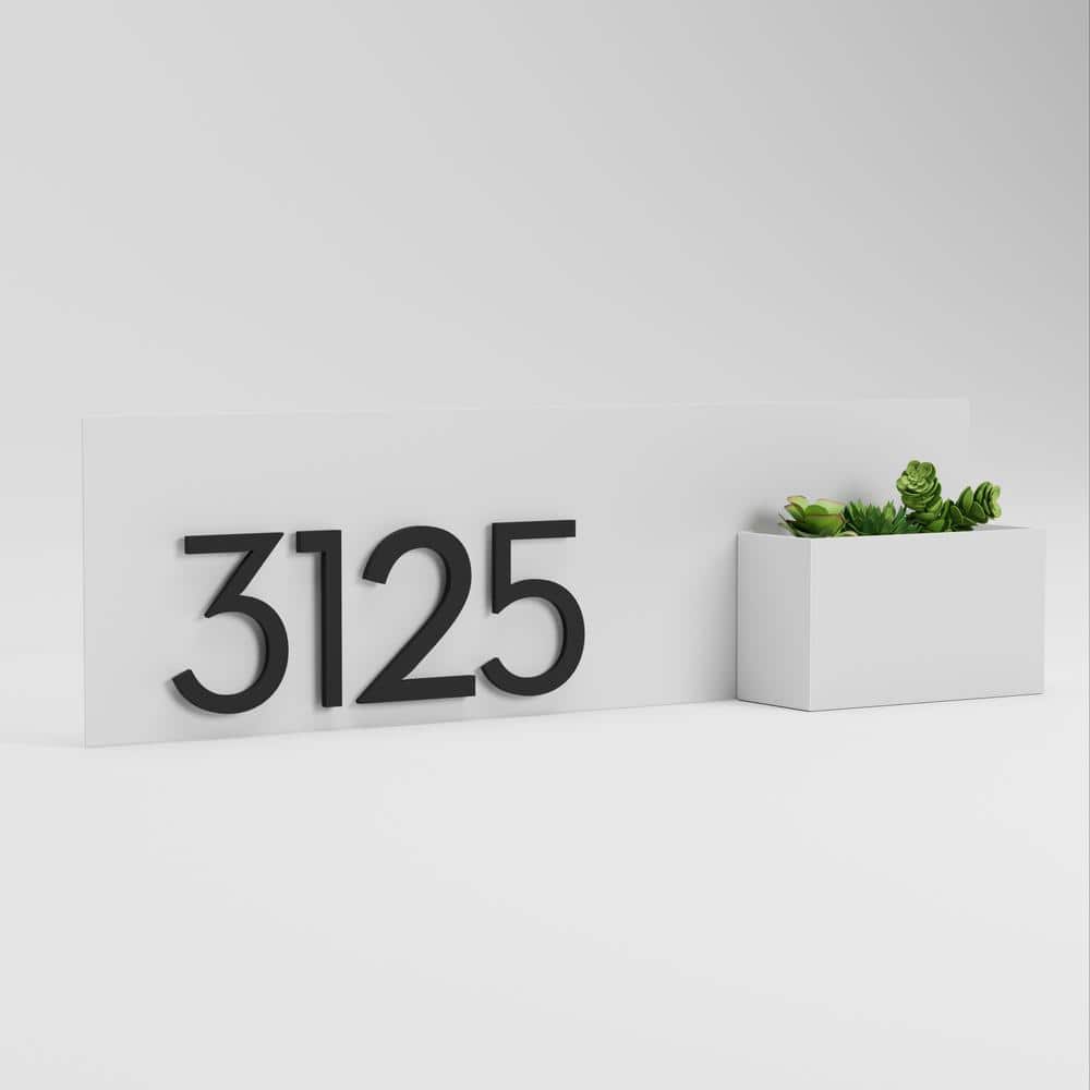 POST & PORCH Vista View Rectangle Address Planter vista-white - The ...