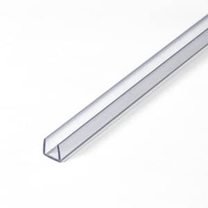 Outwater 1/2 in. D x 5/16 in. W x 96 in. L Clear PVC Plastic U-Channel ...