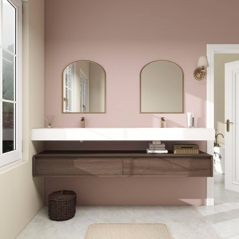 BV Better Vanity Alysa 84 in. W. x 20 in. D x 23 in. H Double Sink ...