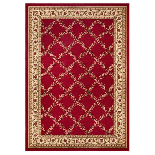 Ottomanson House Collection Non-Slip Rubberback Trellis Design 5x7 ...