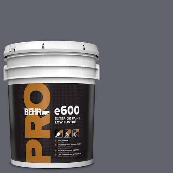 BEHR PRO 5 gal. #N540-6 Script Ink Low Luster Exterior Paint PR62305 ...