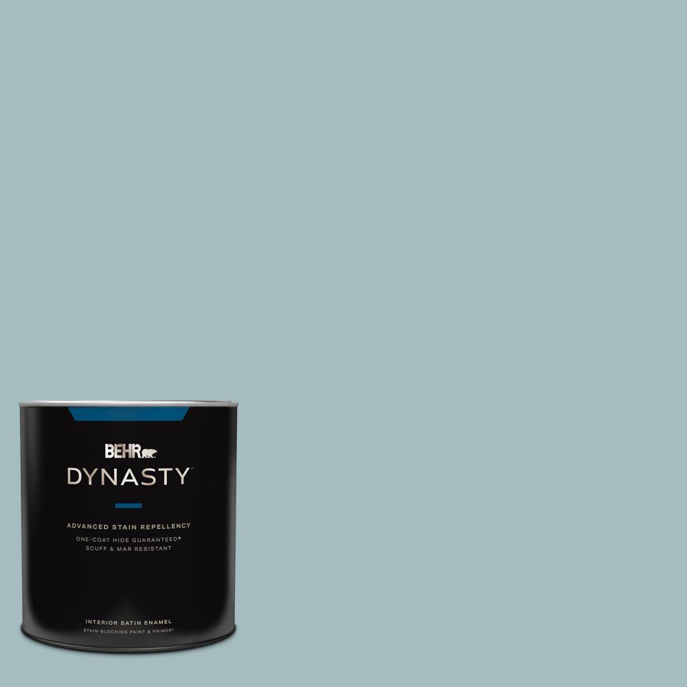 BEHR DYNASTY 1 qt. #PPU13-13 Oslo Blue One-Coat Hide Satin Enamel ...