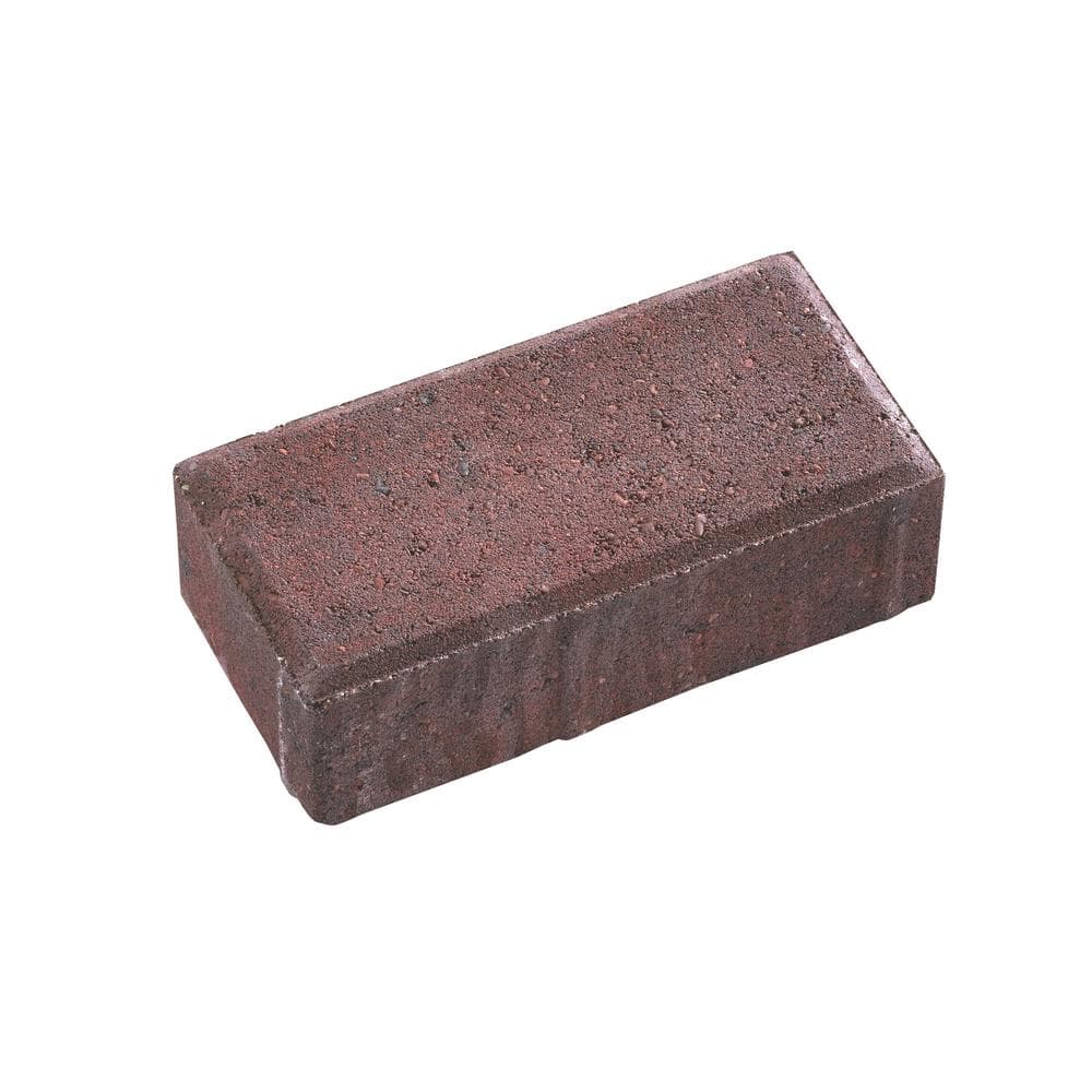 Oldcastle 8 in. L x 4 in. W x 2.25 in. H 60mm Red/Charcoal Holland ...