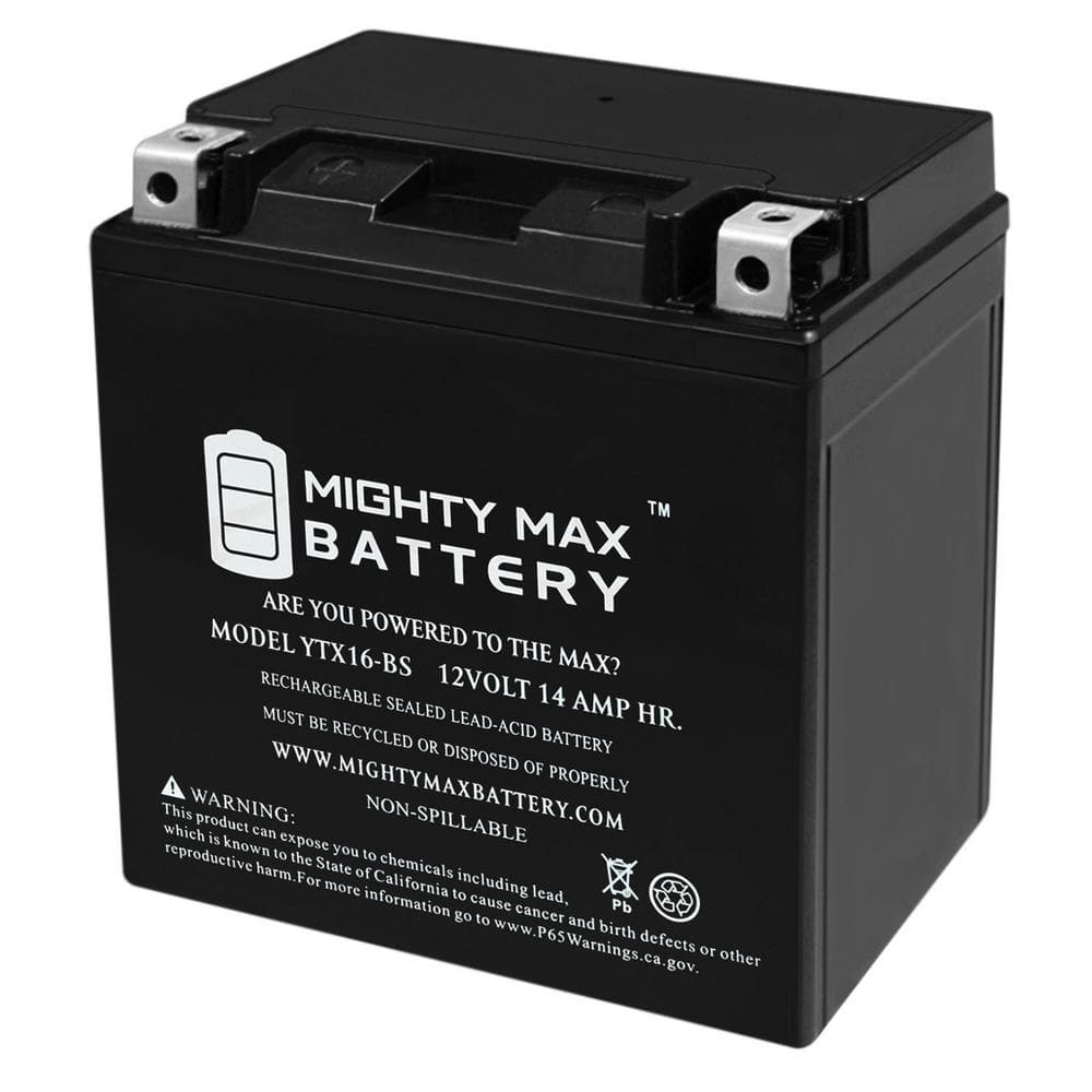 MIGHTY MAX BATTERY YTX16-BS Battery for Suzuki 1400cc VS1400GL Intruder ...
