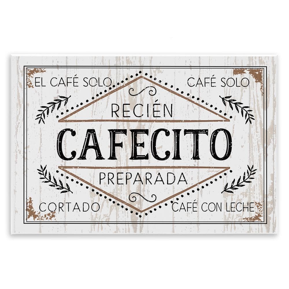 Stupell Industries Cafe Coffee Shop by Kim Allen Unframed Wall Plaque ...