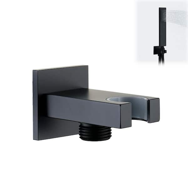 CASAINC Flat Wall-Mount Hand Shower Holder in Matte Black CABR37002FMB ...