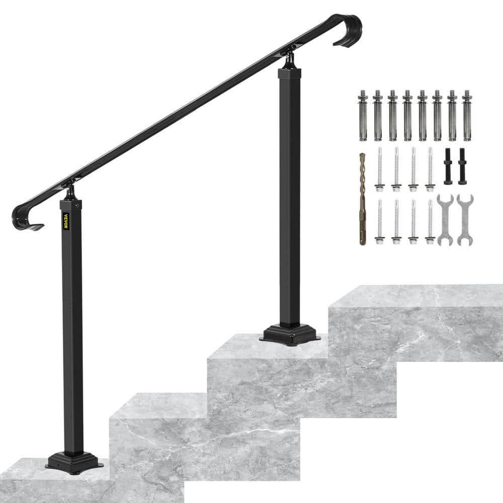 Reviews for VEVOR Handrails for Outdoor Steps Fit 1 to 3 Steps Wrought ...