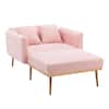 Modern Pink Teddy fabric Chaise Lounge Chair K39538120 - The Home Depot