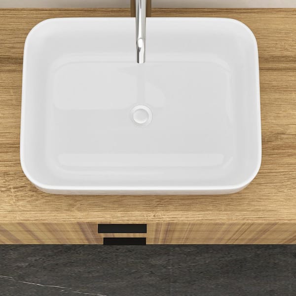 DEERVALLEY 24 in. Classic Large Rectangular Vessel Bathroom Sink in ...
