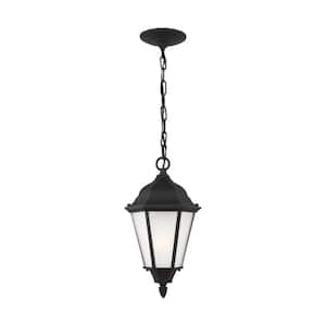 Generation Lighting Kent 1-Light Outdoor Black Semi-Flushmount Convertible Pendant 60029-12 ...