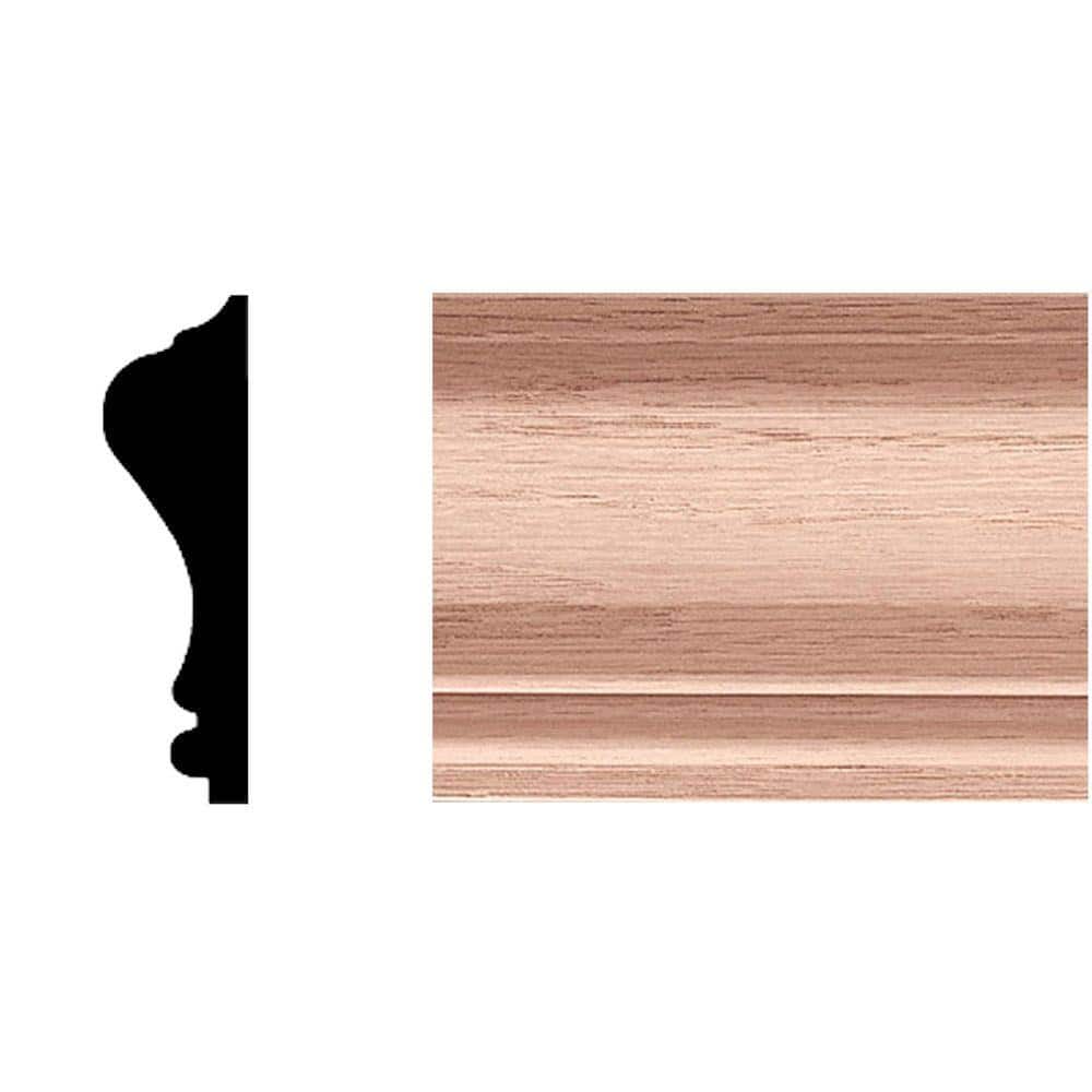 HOUSE OF FARA 3/4 in. x 2-5/8 in. x 8 ft. Oak Chair Rail Moulding 9000 ...