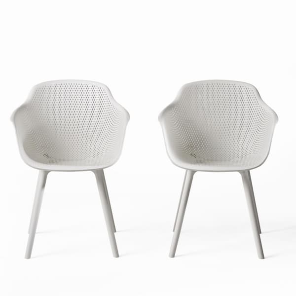 White Outdoor Dining Chair, Lounge Chair Set of 2 NF776-6800 - The Home ...