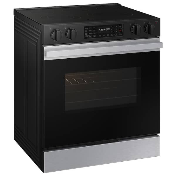 Samsung Bespoke 30 in. 5-Burner Element Smart Slide-In Electric Range ...