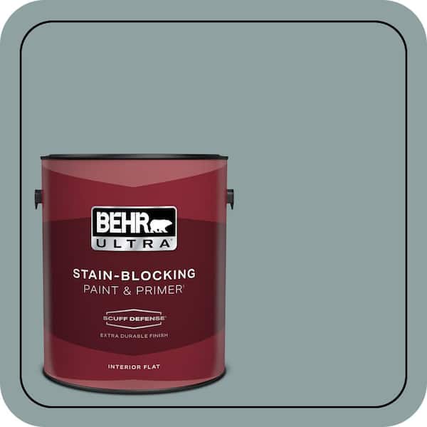 BEHR ULTRA 1 gal. #N440-4 October Sky Extra Durable Flat Interior Paint ...