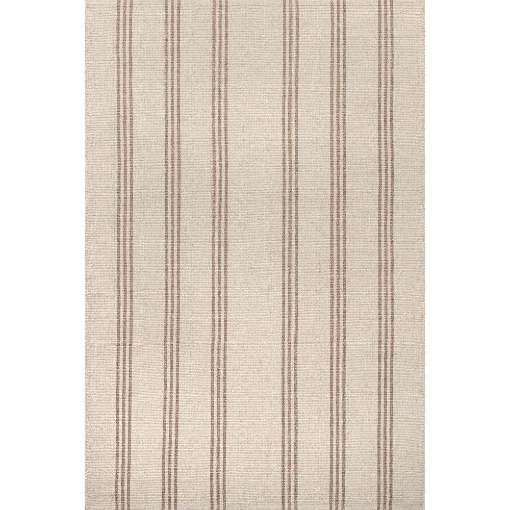 RUGS USA Lauren Liess Hawthorn Striped Wool Ivory Doormat 3 ft. x 5 ft ...