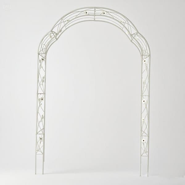 Karl home 61 in. x 85 in. Garden PVC Arbor with Gates K1G61000294 - The ...